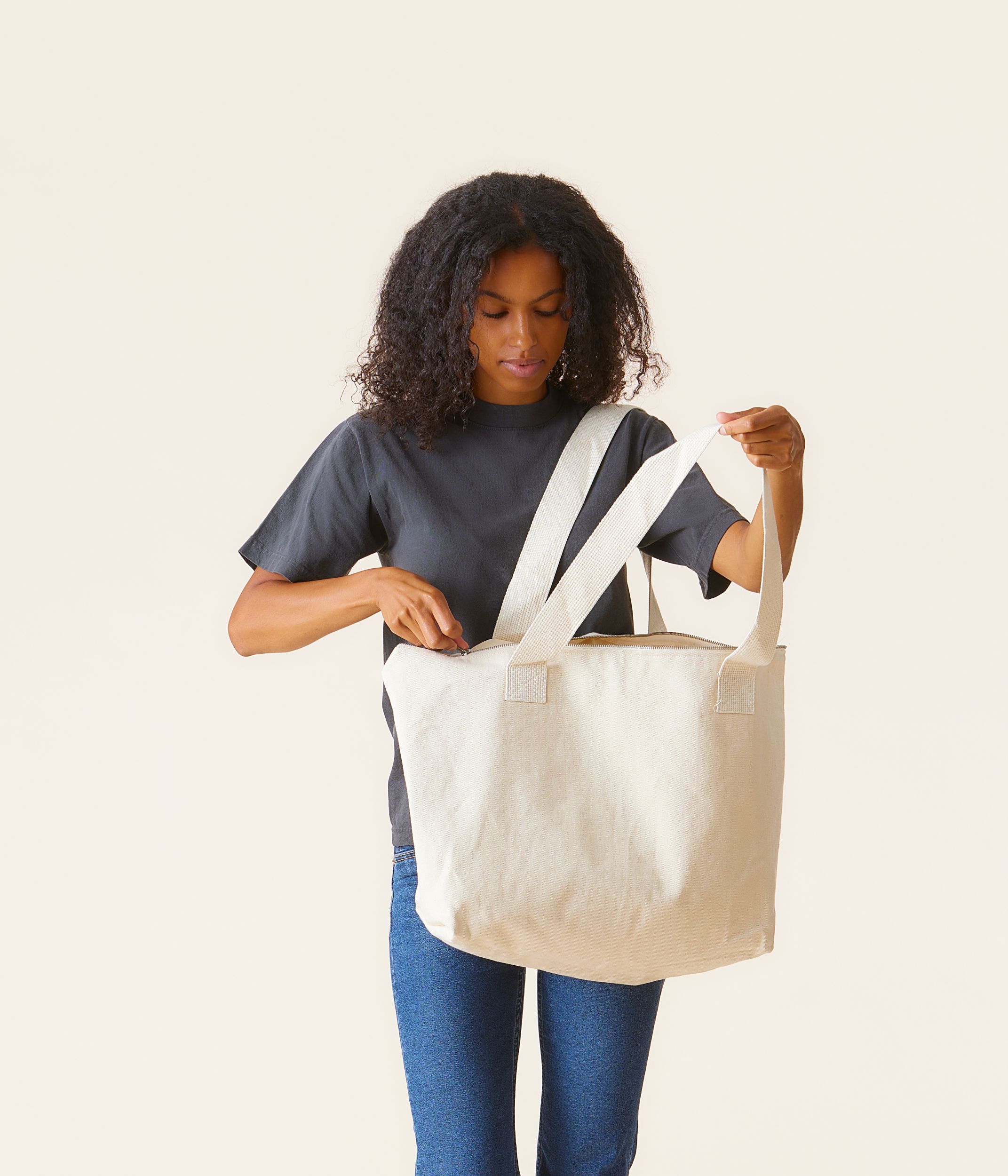 Custom LA Apparel Heavy Zip Tote | Premium Swag | Add Logo